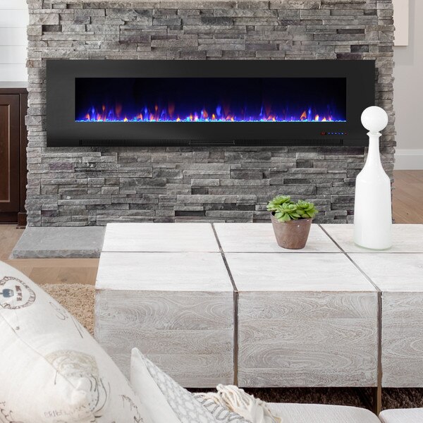 Paramount Mirage Recessed or Surface mount Fireplace, multi-color flame ...