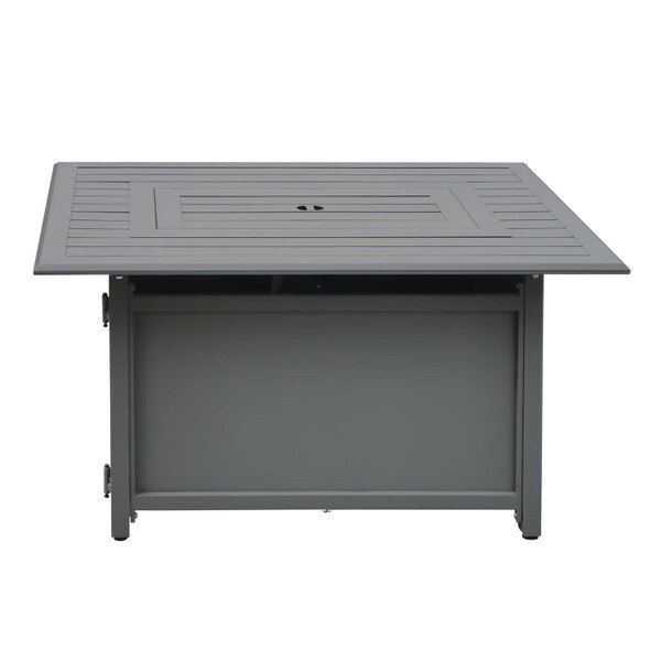 Paramount Gale Aluminum Convertible Fire Table, Battleship Grey