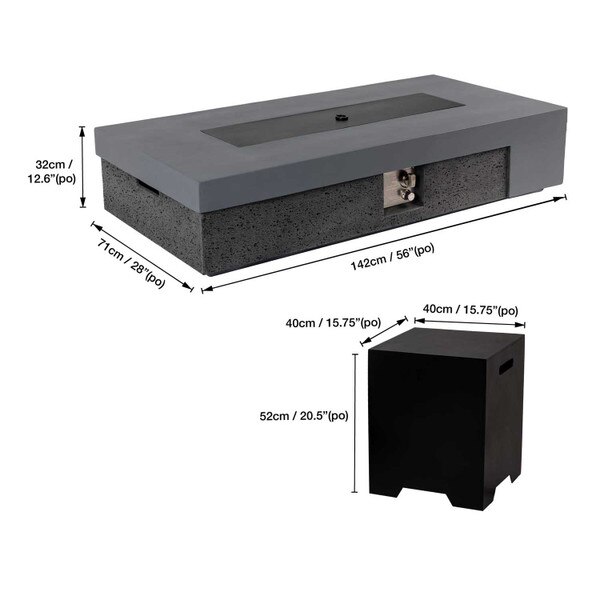 Paramount Obsidia Propane Fire Table